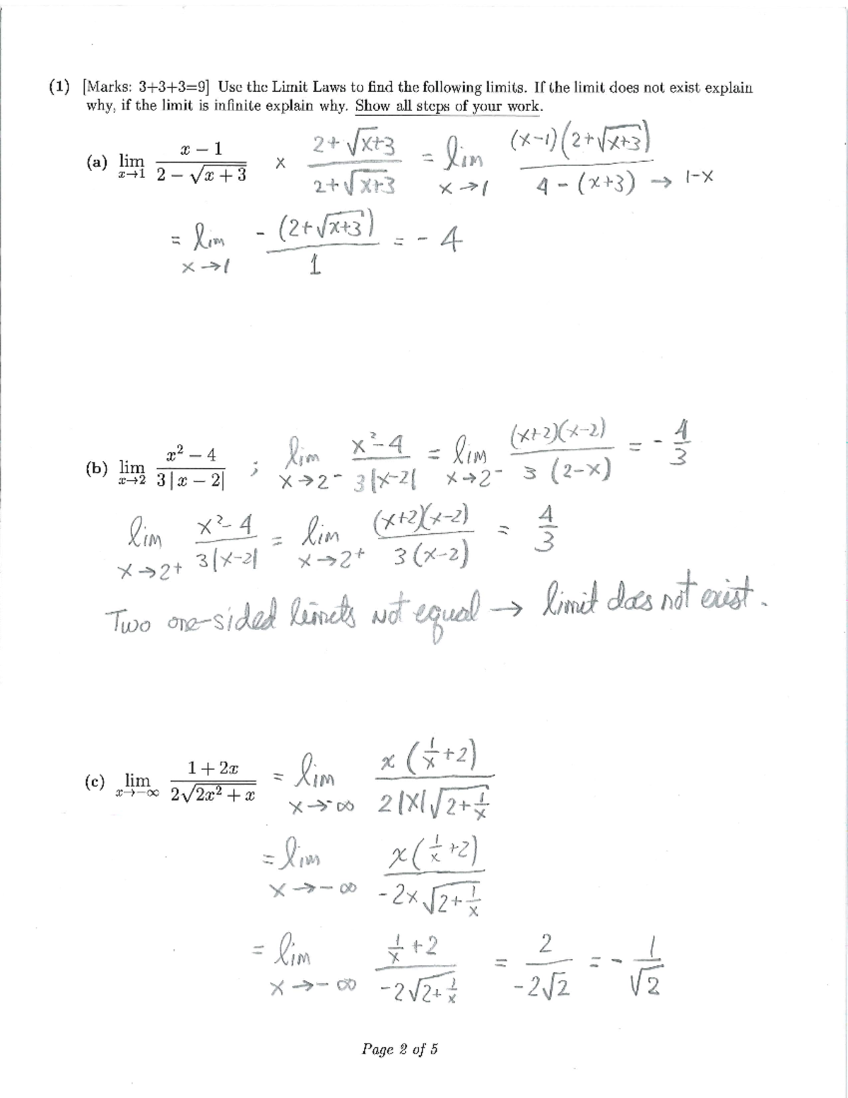 Midterm 5 June 2019, questions and answers - MATH 157 - Studocu