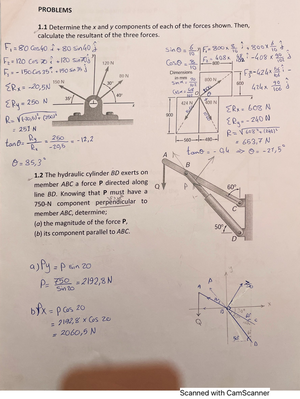 Mechanics 1 - sheet 6 (the moment of a force in space) - Studocu