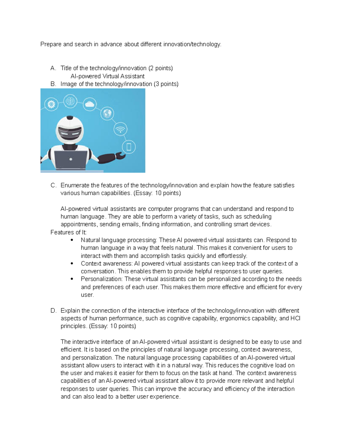 HCI TP - Task Performance Prelims - Prepare and search in advance about different - Studocu
