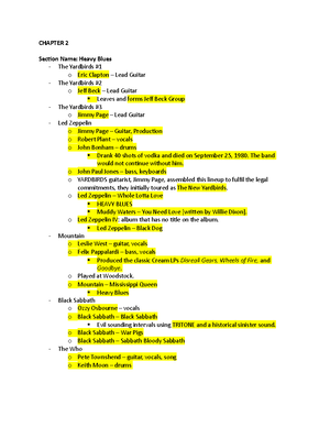 MUS-Z203 Unit 4 - Summary History of Rock n Roll 4 - 11/ 11/ Joy ...