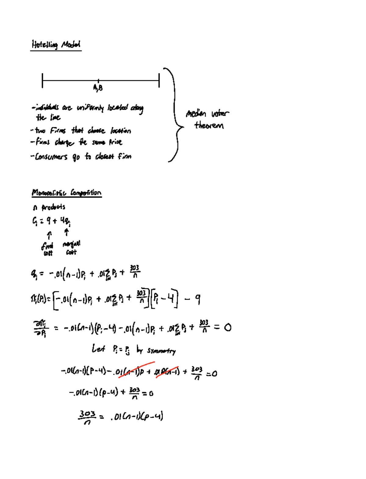 Differentiated Goods - otellingModel NB individuals are ...