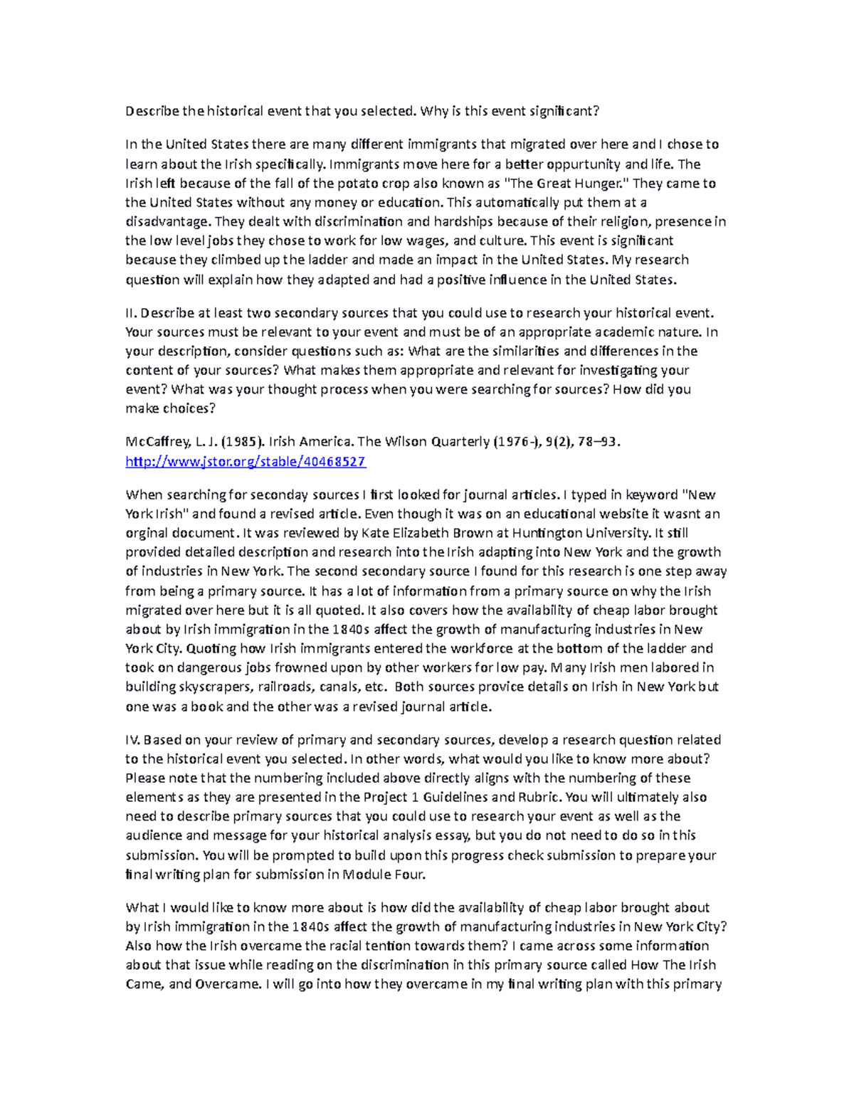 Documentplan - document plan - Describe the historical event that you ...