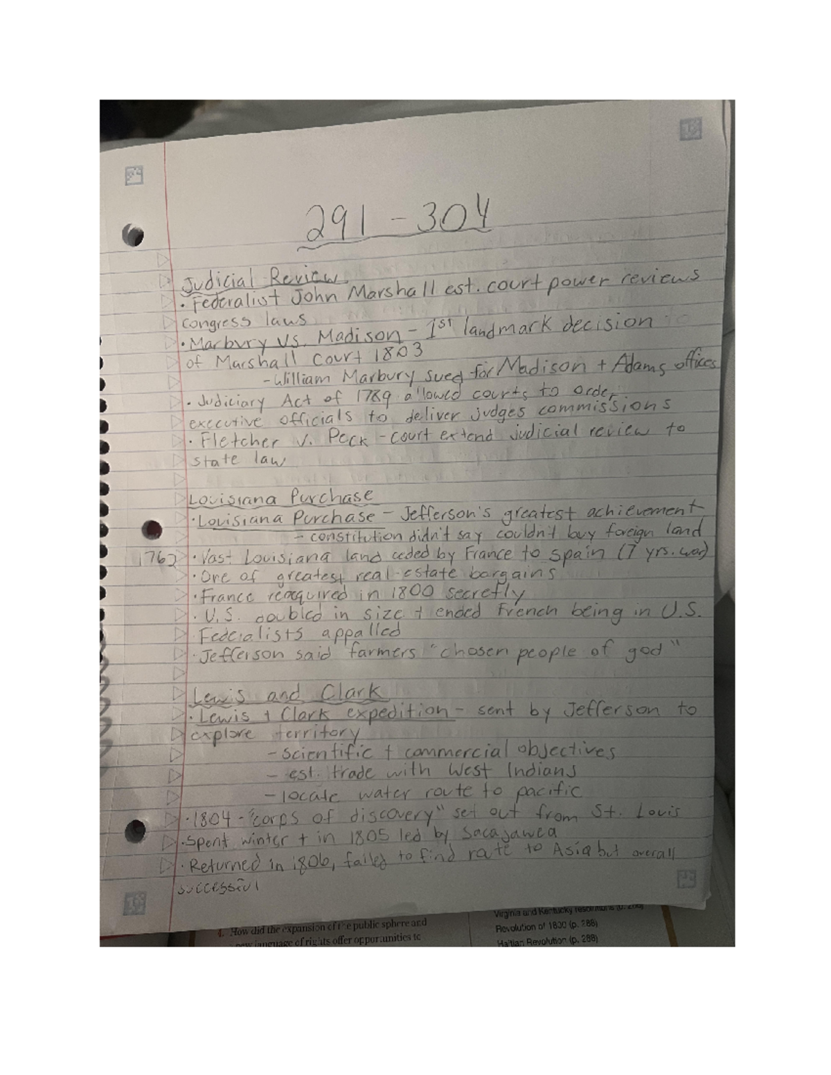 Chapter 8 notes - 291 304 Judicial Review Federalist John Marshall est ...