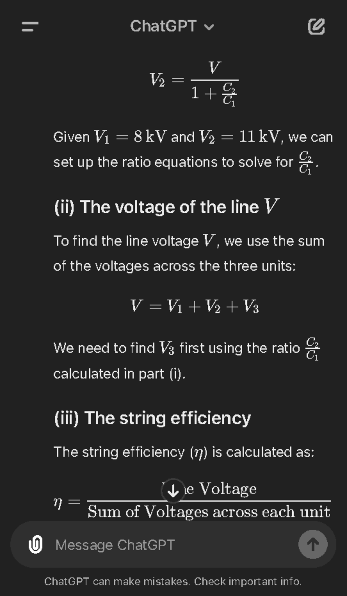 Transmission Line Safety - Given and , we can set up the ratio ...