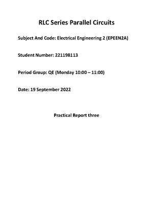 VUT - Electrical Engineering 2* - Studocu