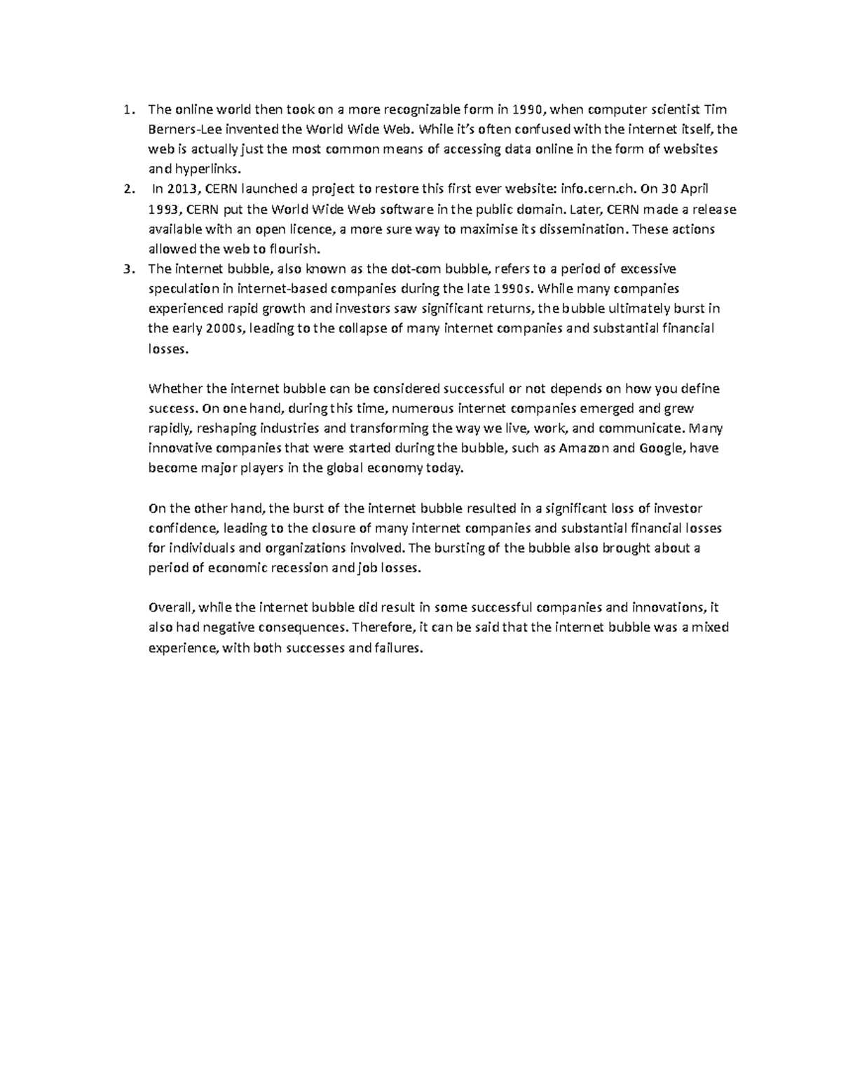 Intro - Helpful - The online world then took on a more recognizable ...