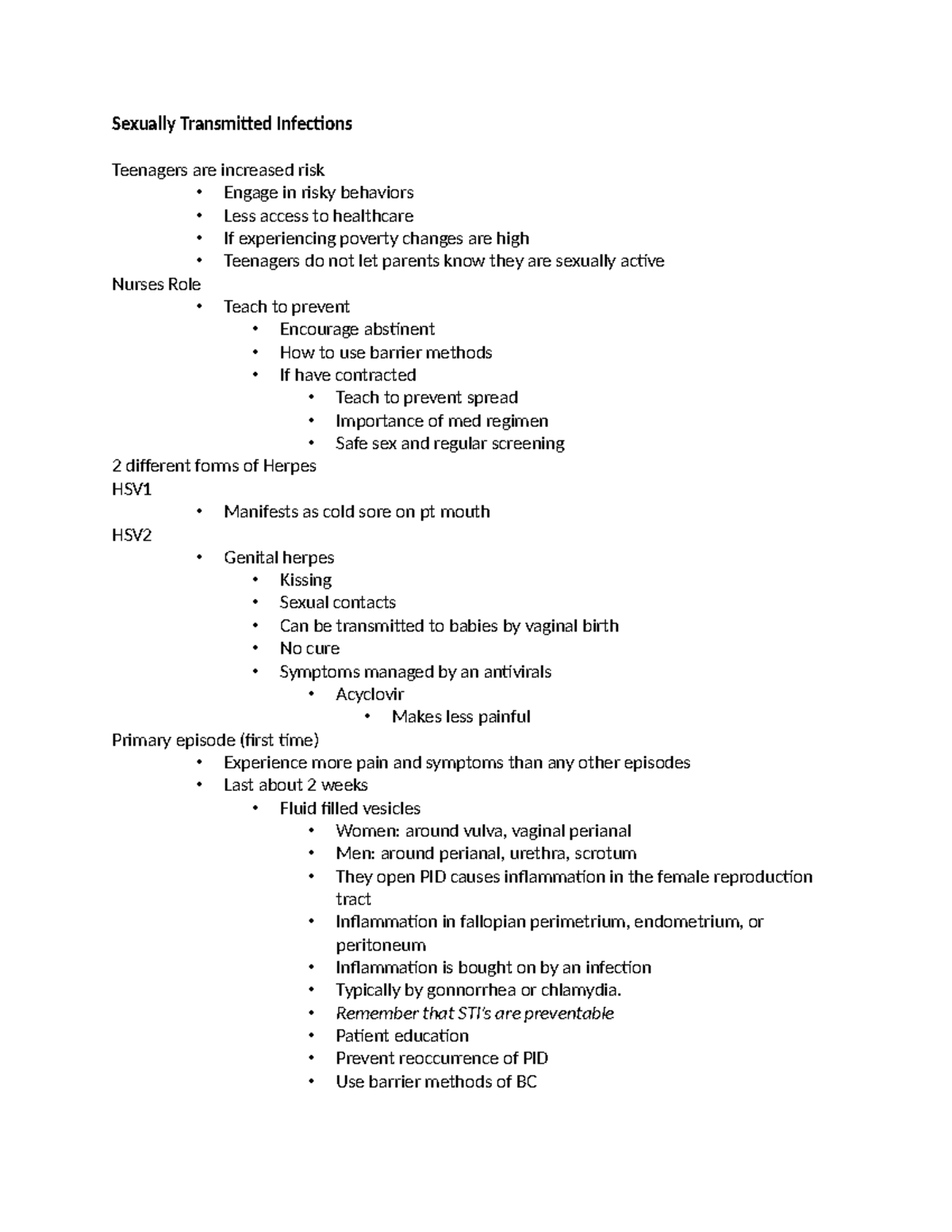 Sexually Transmitted Infections - Sexually Transmitted Infections ...