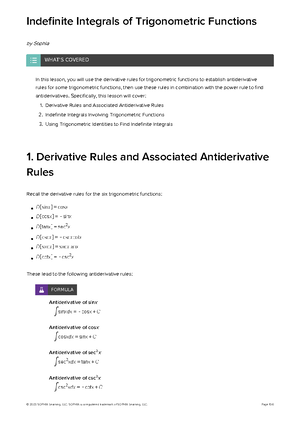 Calculus I unit-5-tutorials PDF7 - Evaluate. Simplify. Thus, which is the same as the result ...