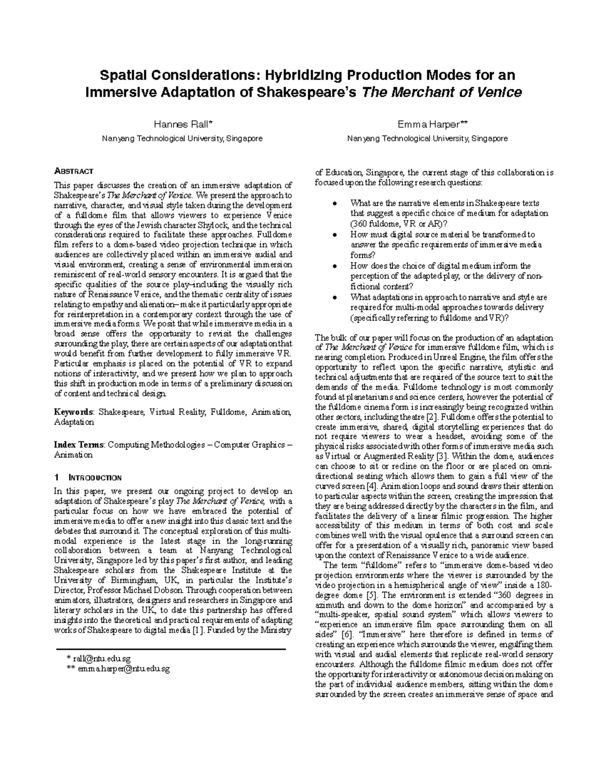 1005 Rall Harper Spatial Considerations Final - Spatial Considerations ...