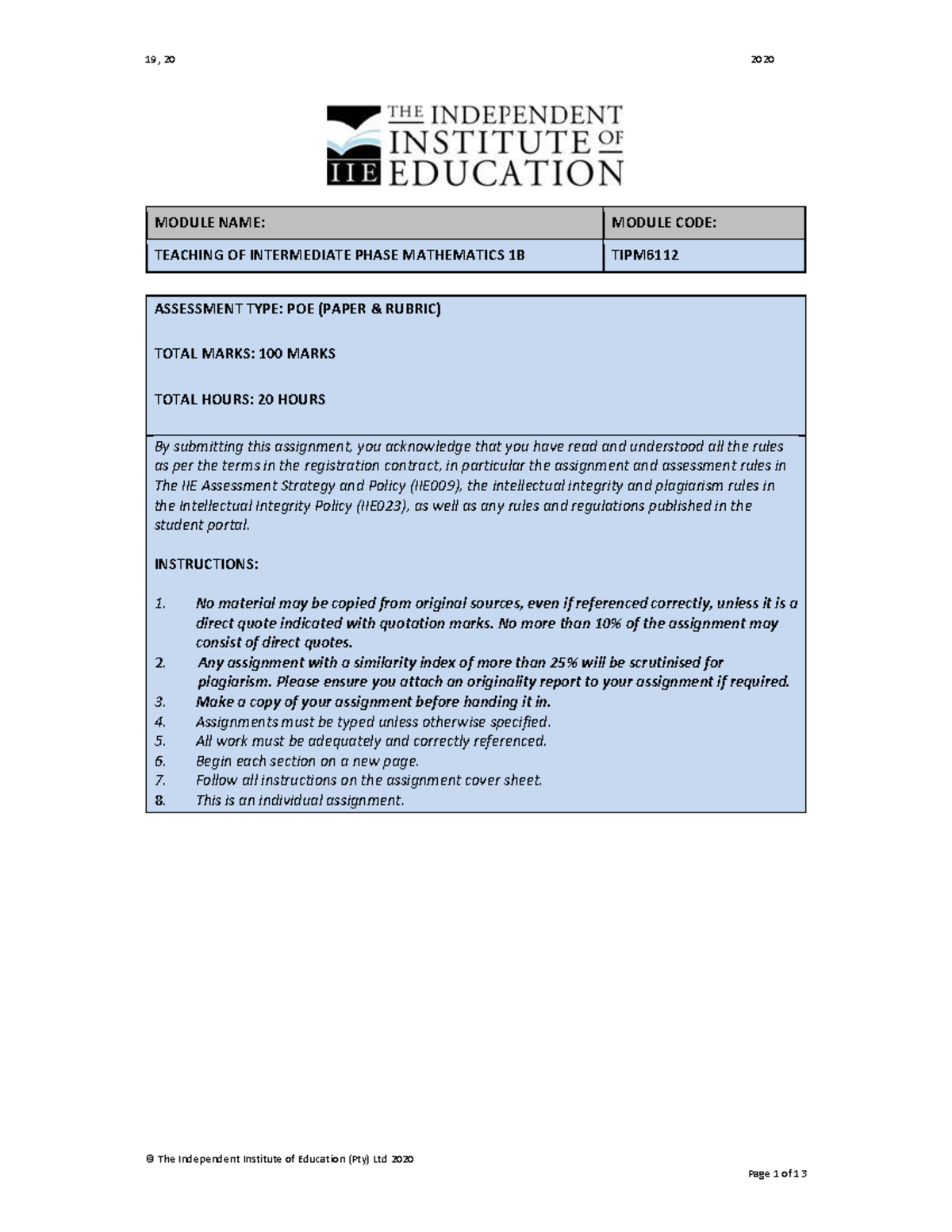 POE - These notes will help you with the different learners in your ...