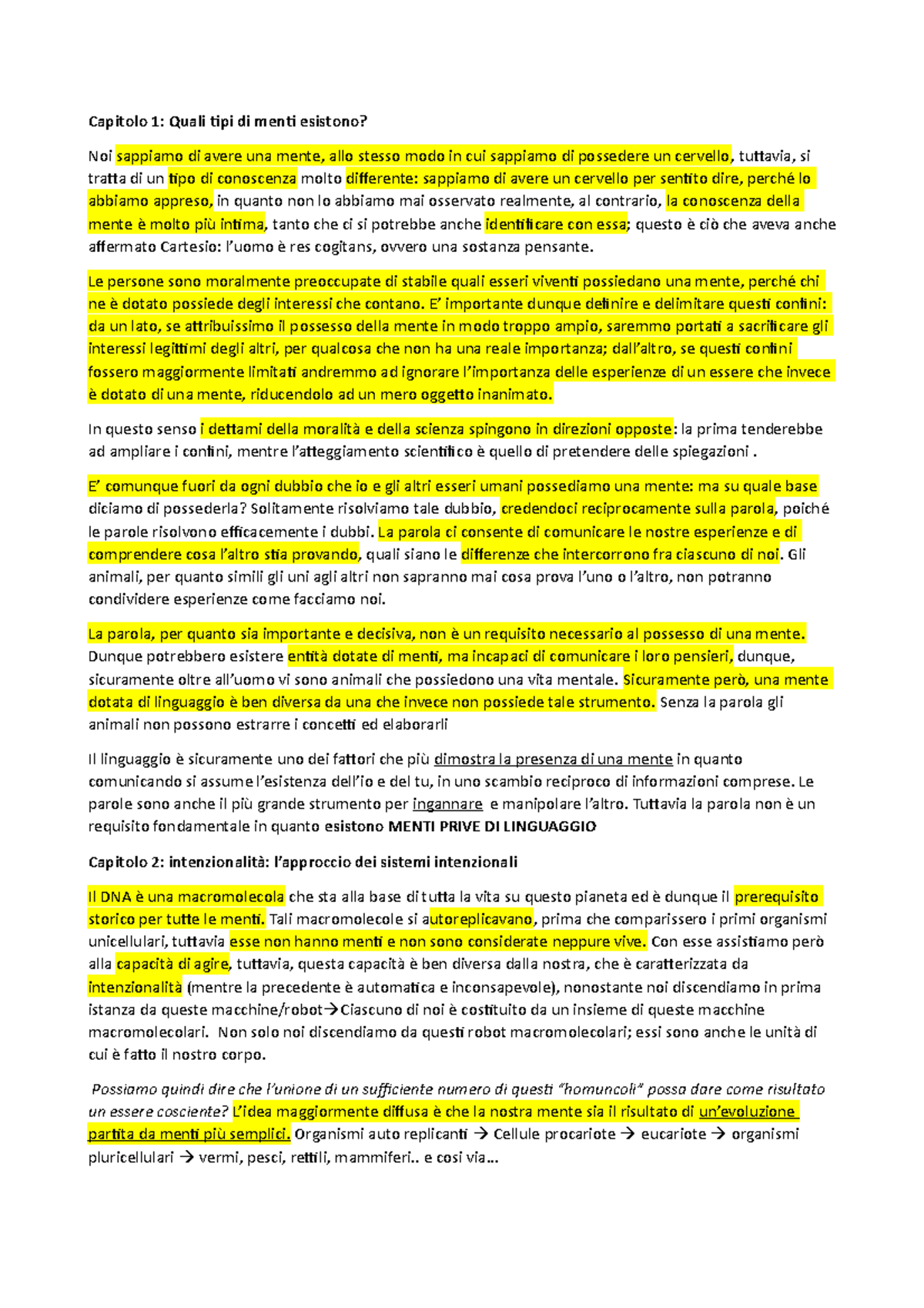 la mente e le menti - Dennett - Capitolo 1: Quali tipi di menti ...