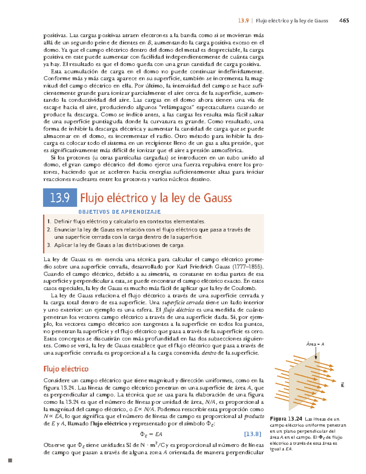 Cap+13-+9++Flujo+Eléctrico+y+Ley+de+Gauss - 13 | Flujo eléctrico y la ...