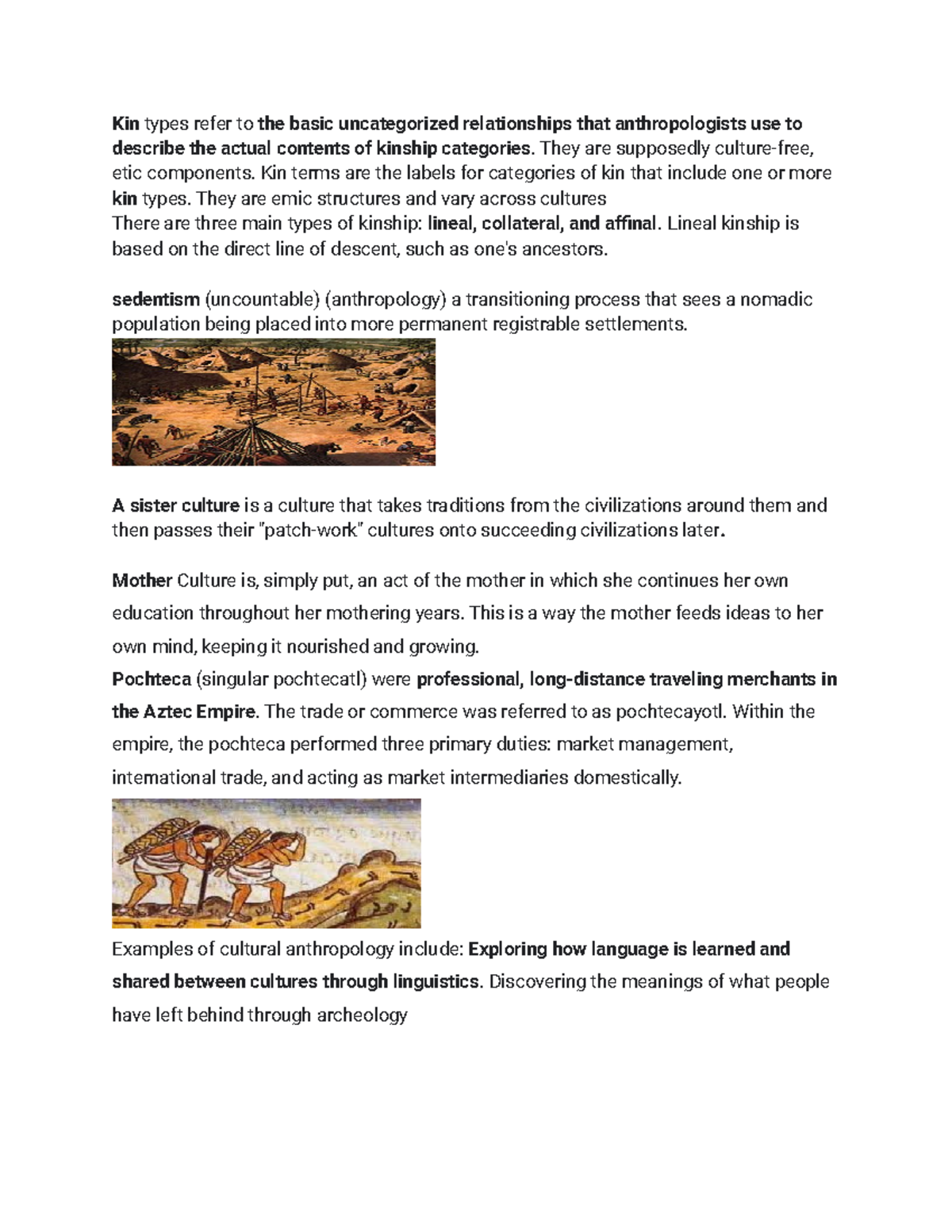 Study guide - Kin types refer to the basic uncategorized relationships ...