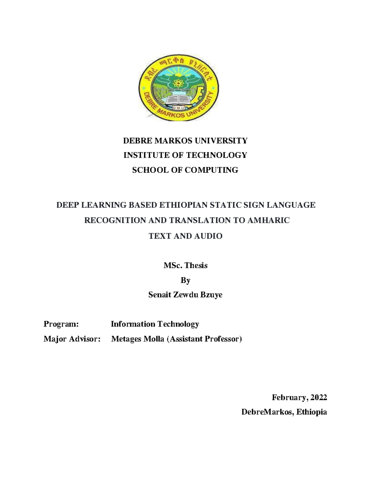 Senait Zewdu DPL Based ETH Static Sign Language Recognation and Translation to Amharic Text and ...
