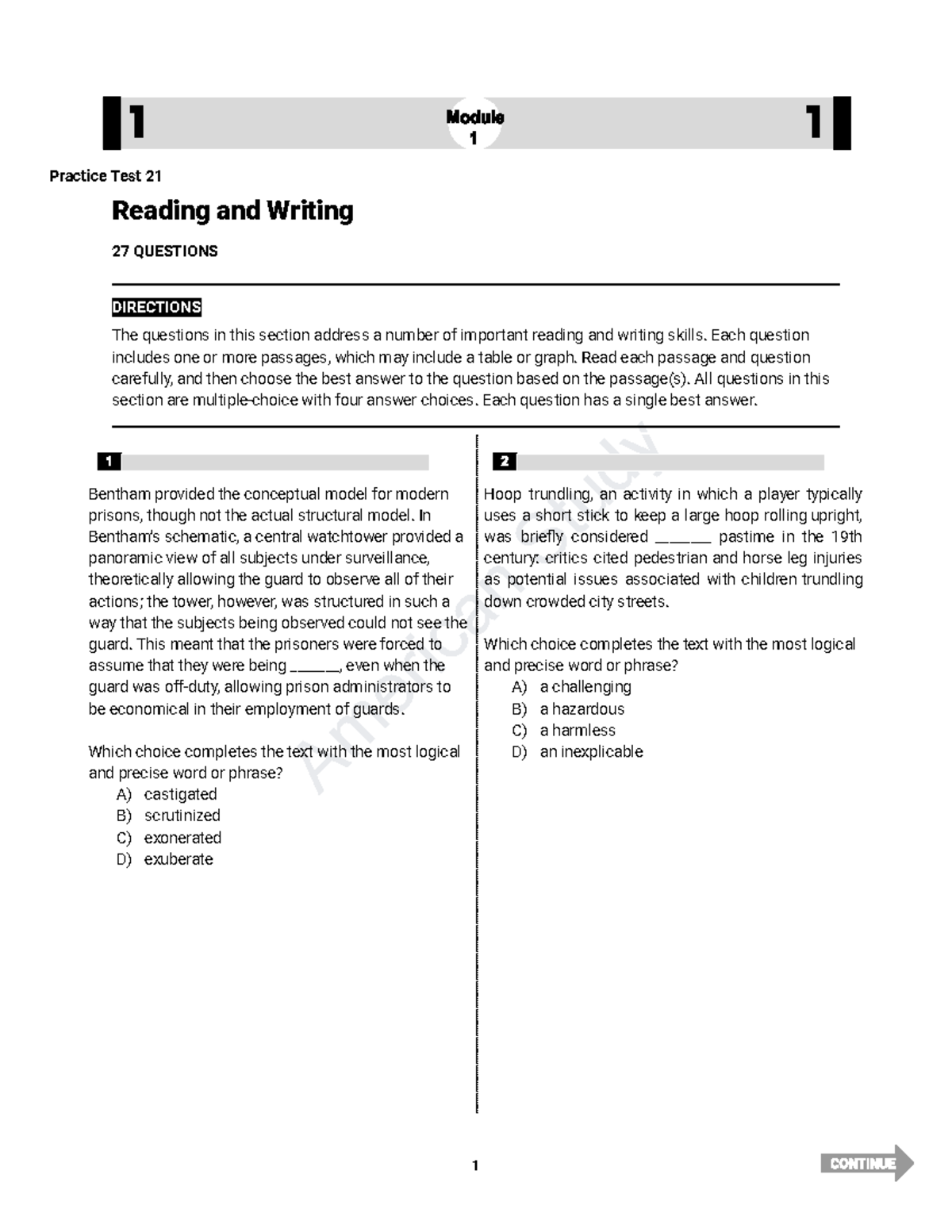 21.- Practice-TEST-21-2 - American Study Practice Test 21 Reading and ...
