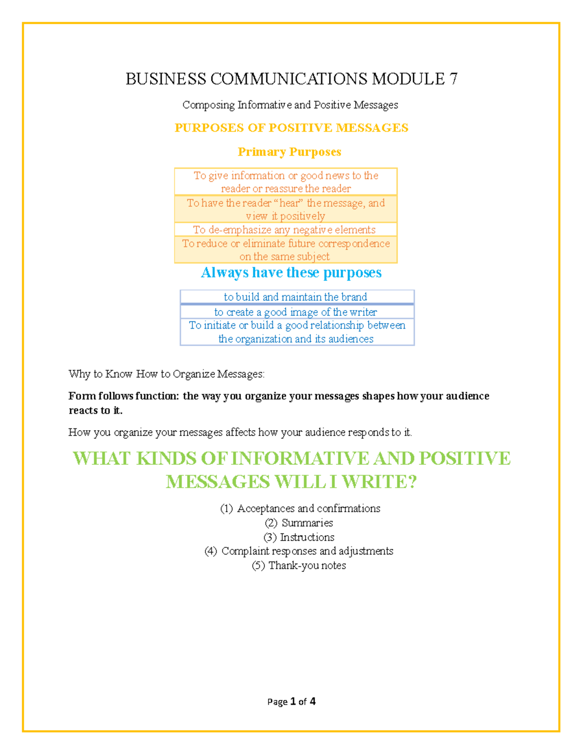 Business Communications Module 7 - BUSINESS COMMUNICATIONS MODULE 7 ...