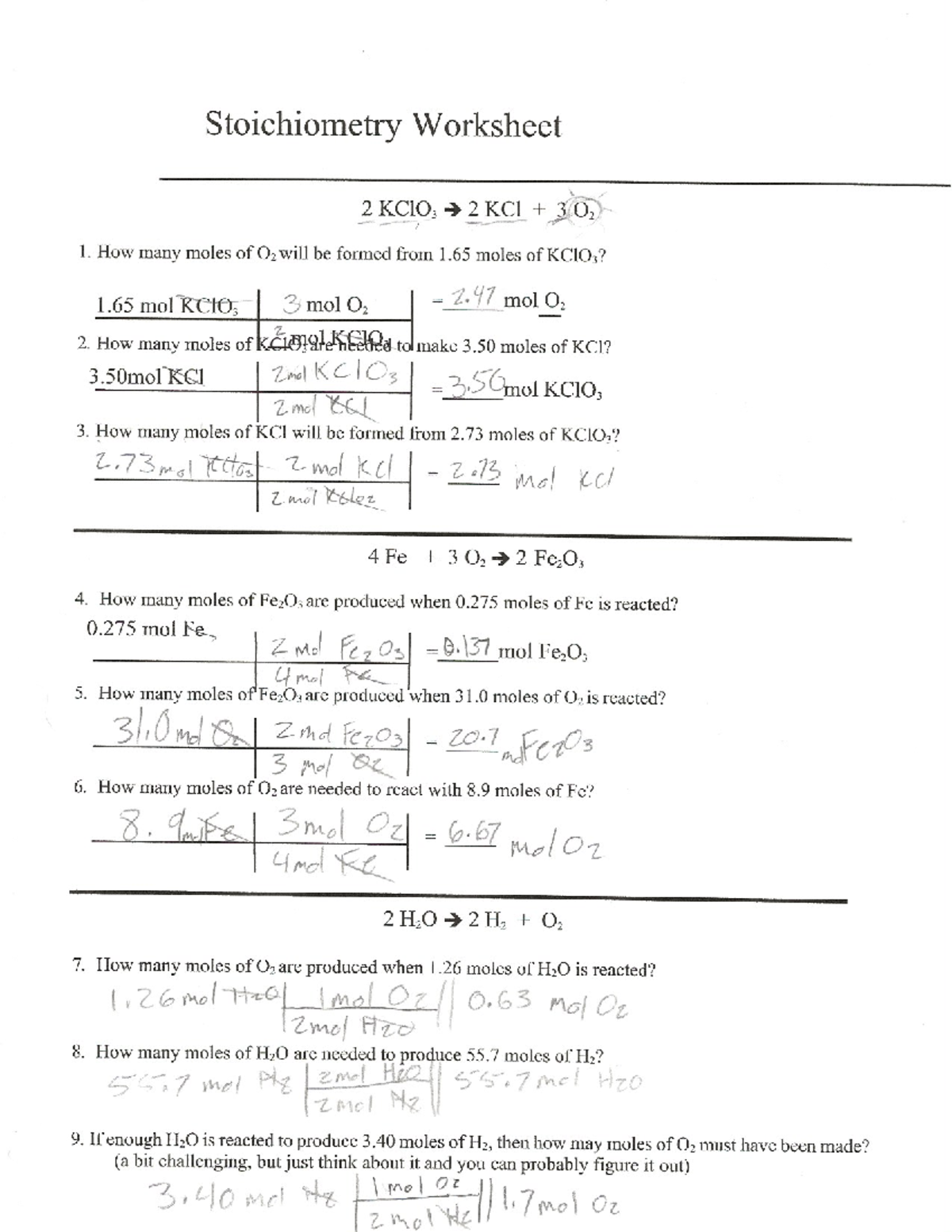 Stoi worksheets - CHM101 - SNHU - Studocu