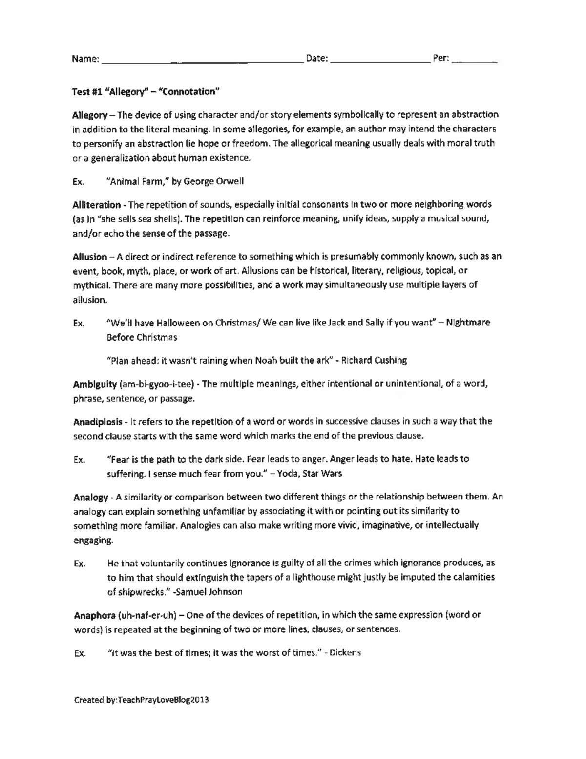 AP Lang Terminology Master List - Studocu