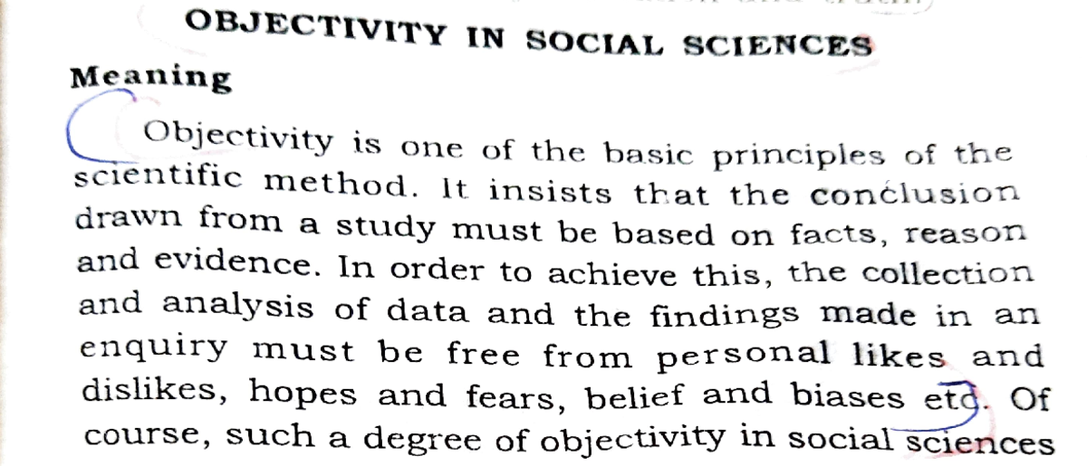 objectivity (methodology) - OBJECTIVITY IN SOCIAL SCIENCES Meaning ...