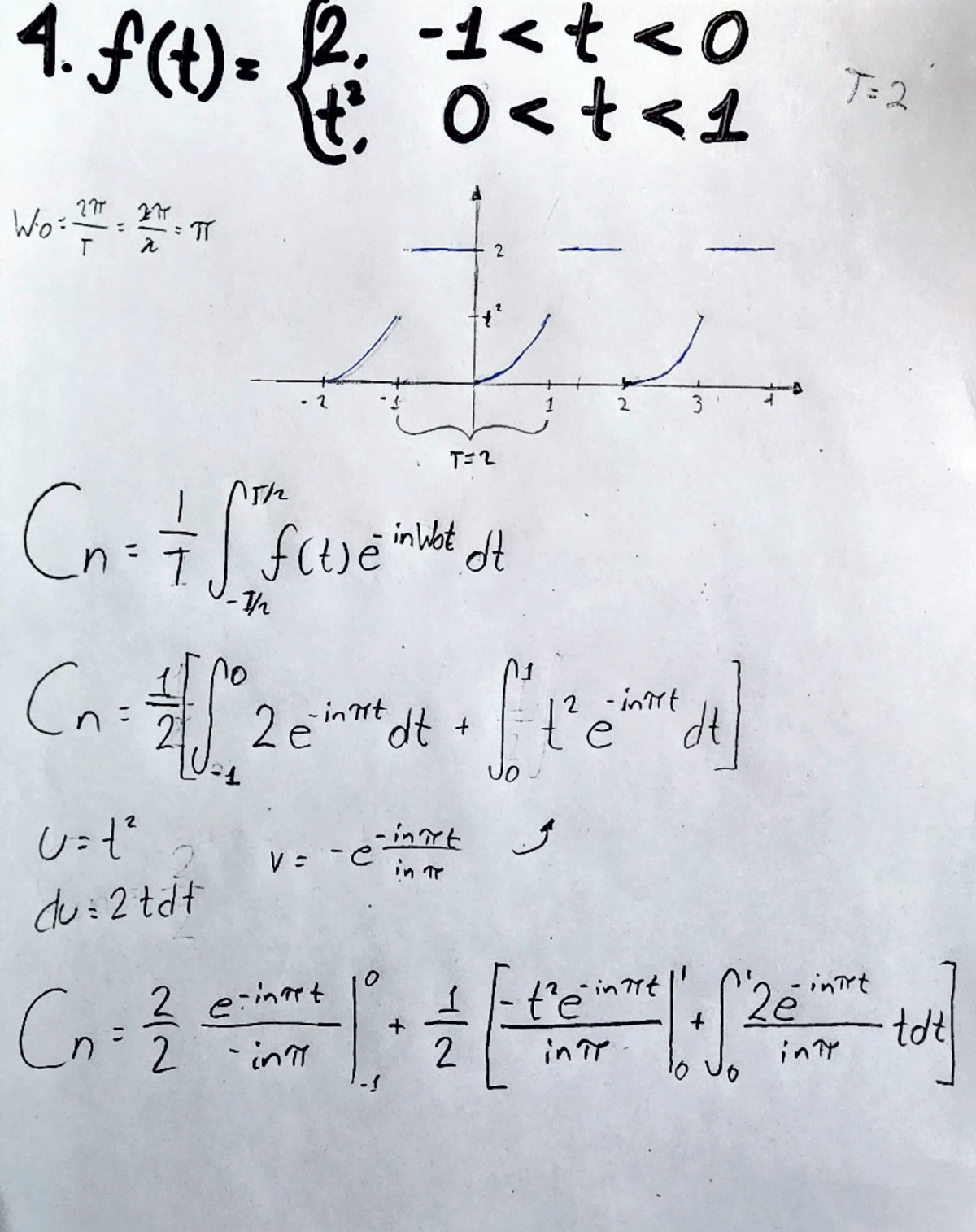 Mate 4 2 - Series de Fourier - Wo 4) 0