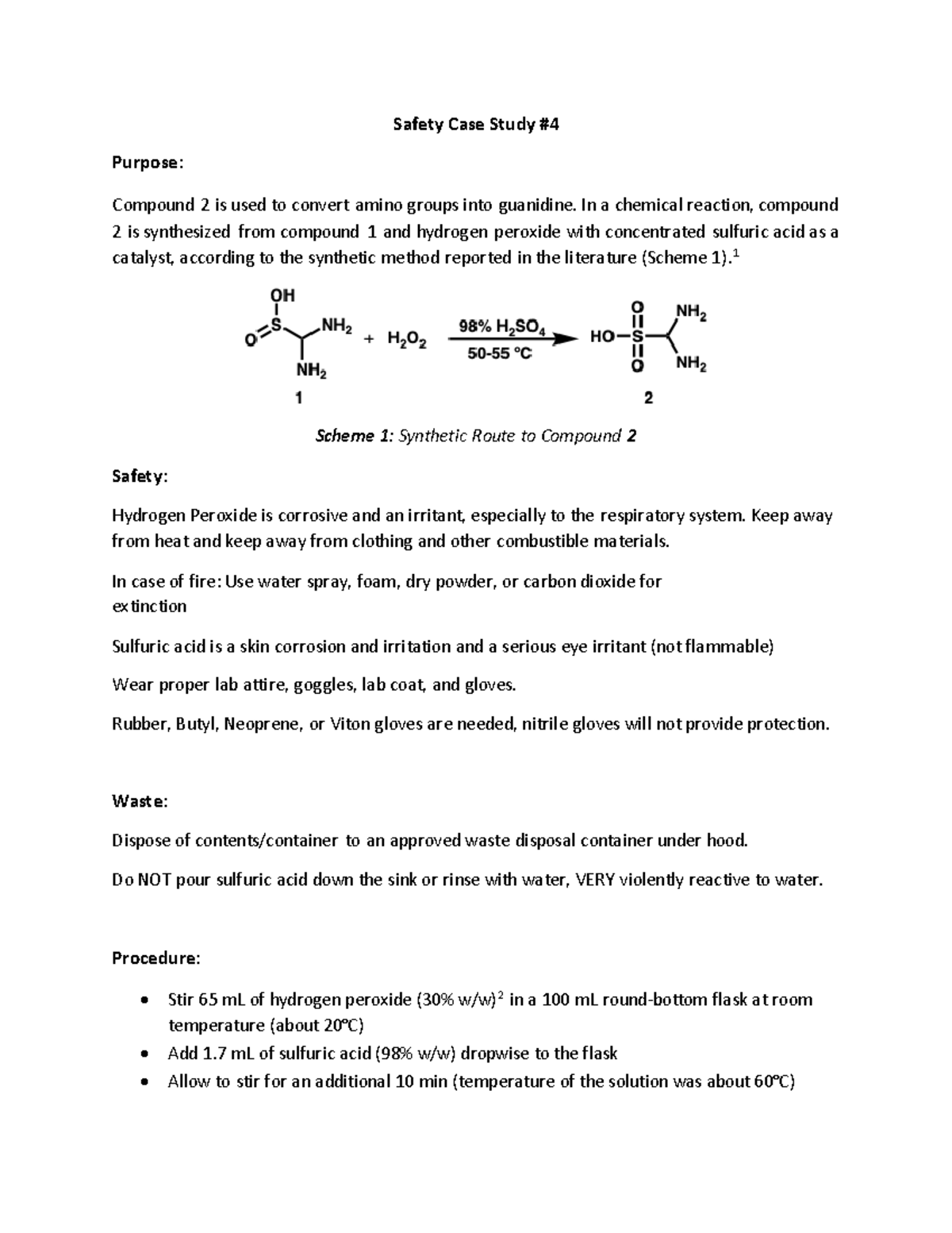 Safety case study 4 - Safety Case Study # Purpose: Compound 2 is used ...