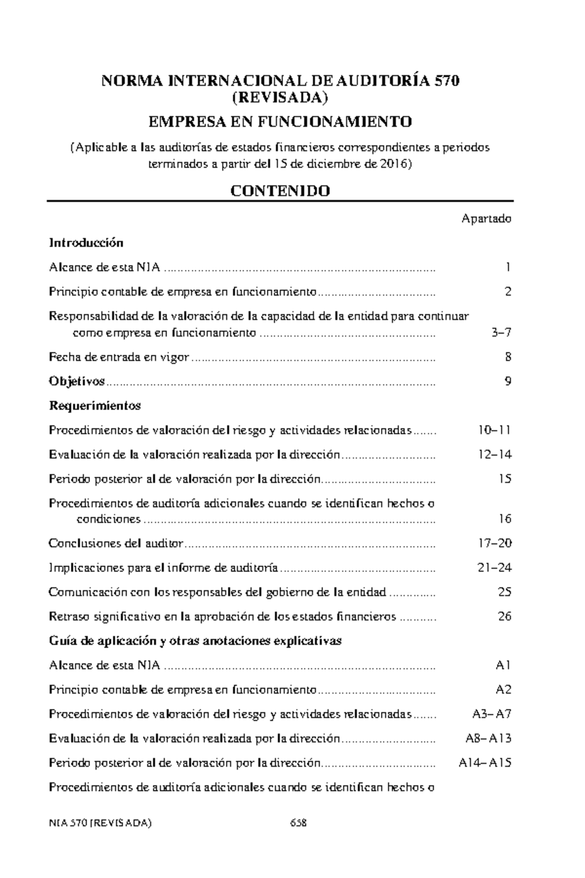 NIA-570 - NIA 700 - NORMA INTERNACIONAL DE AUDITORÍA 570 (REVISADA ...