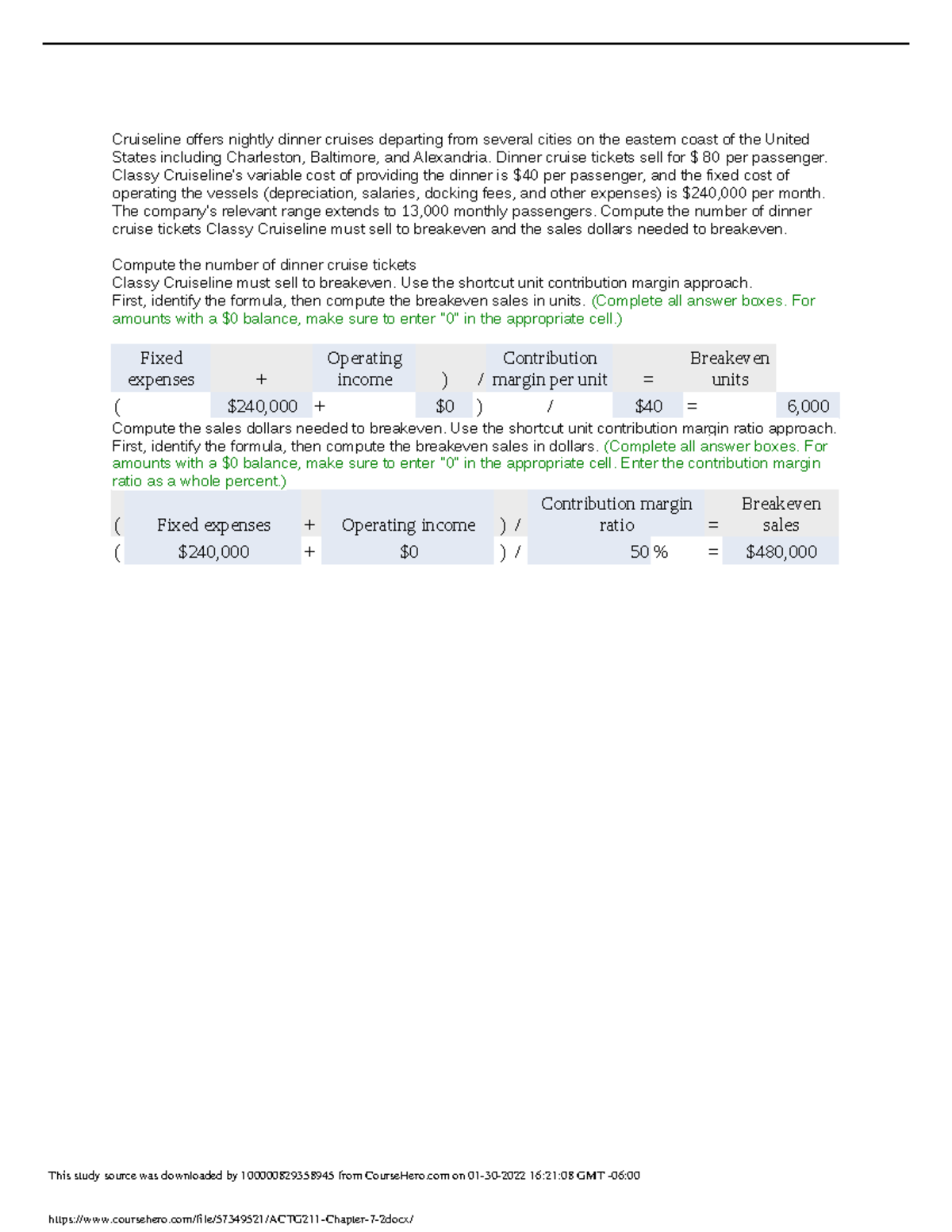 ACTG211 Chapter 7 with answer good start gor management accounting ...