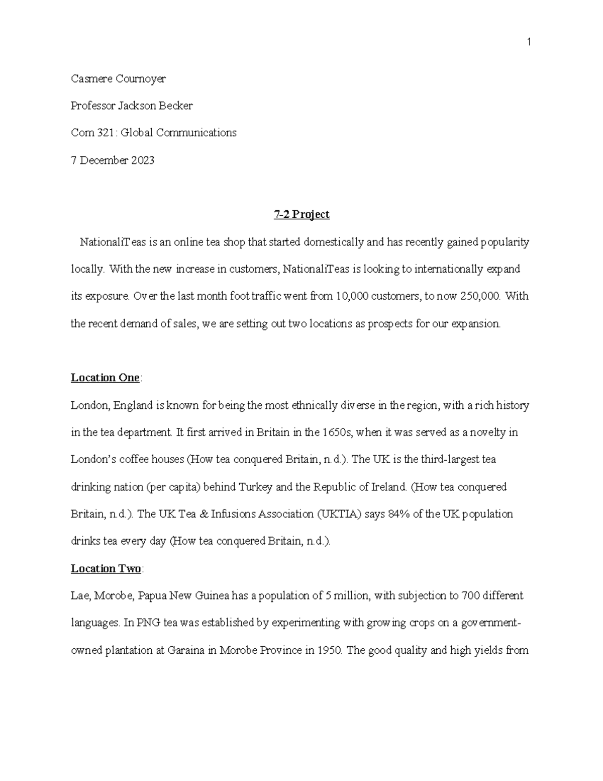 7-2 Project - Casmere Cournoyer Professor Jackson Becker Com 321 ...