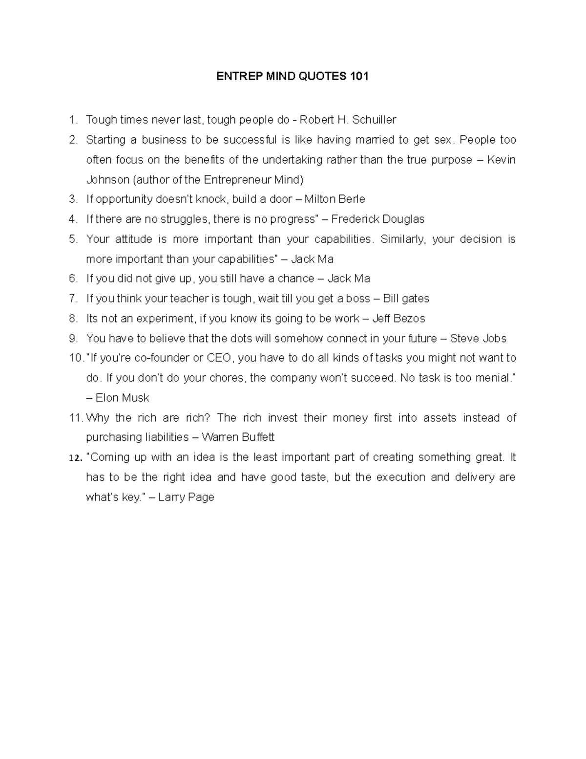 Quotes Entrep - ENTREP MIND QUOTES 101 Tough times never last, tough ...