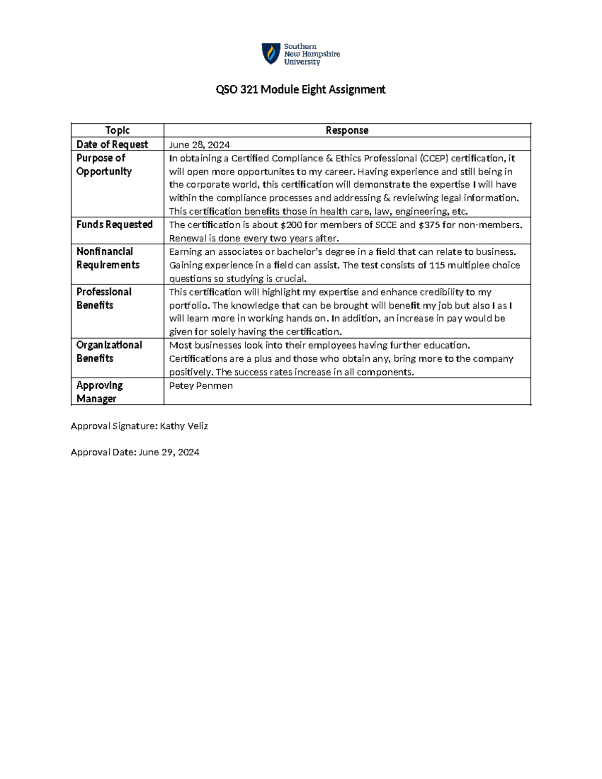 QSO 321 Module Eight Assignment - QSO 321 Module Eight Assignment Topic ...