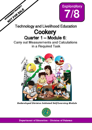 TLE 7-8 Cookery Q4 M3 - module - - Studocu
