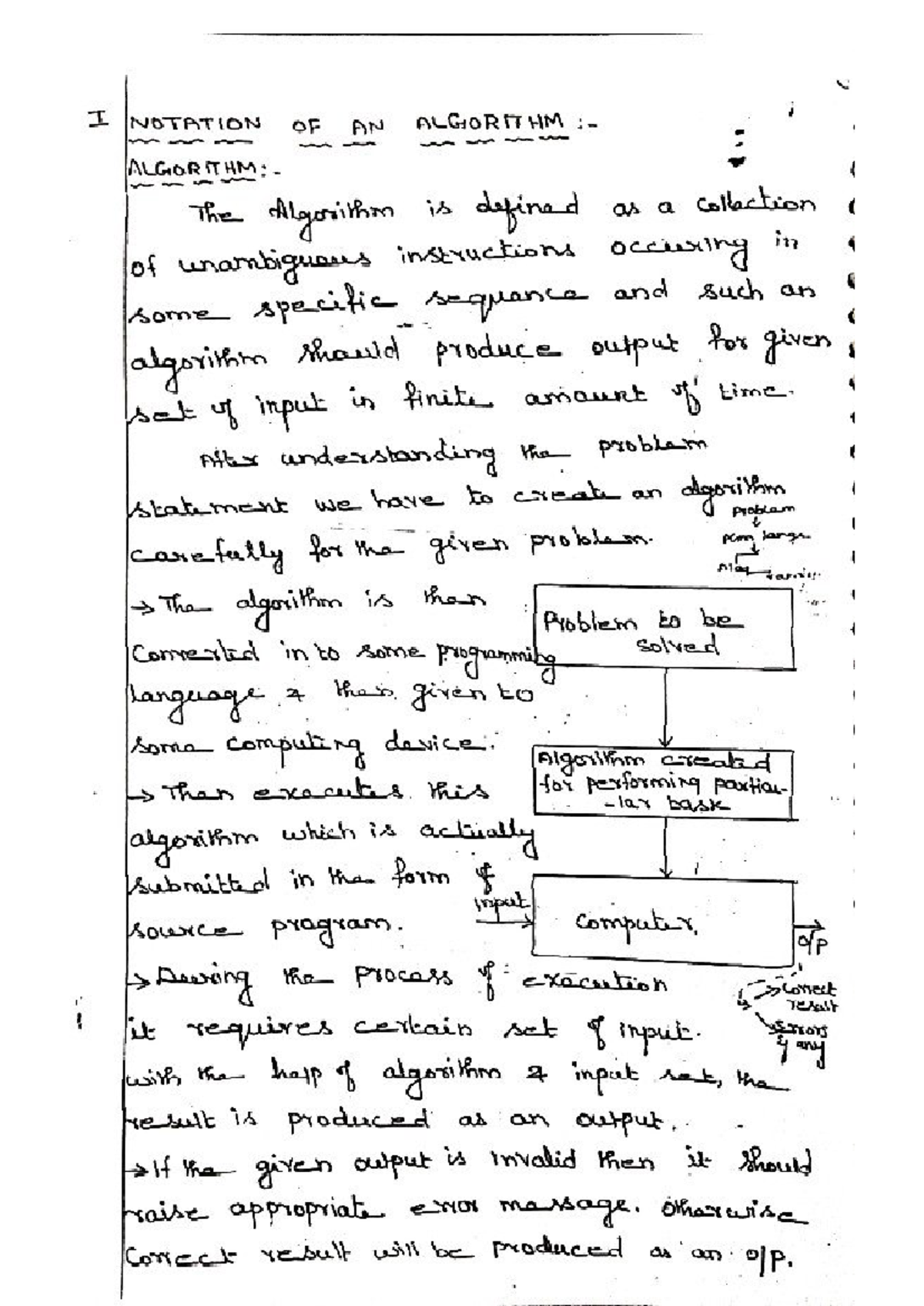 DAA unit 1 Notes - azdvcdvczd cvzxc zsxc - I NOTATION OF AN ALGORITHM ...