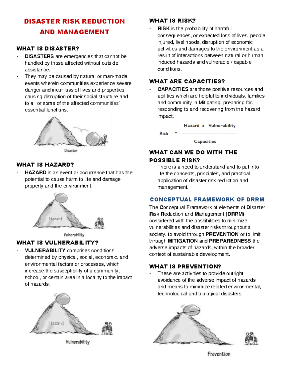 NSTP101 Module 10 - NSTP 101 LECTURE NOTES - DISASTER RISK REDUCTION ...