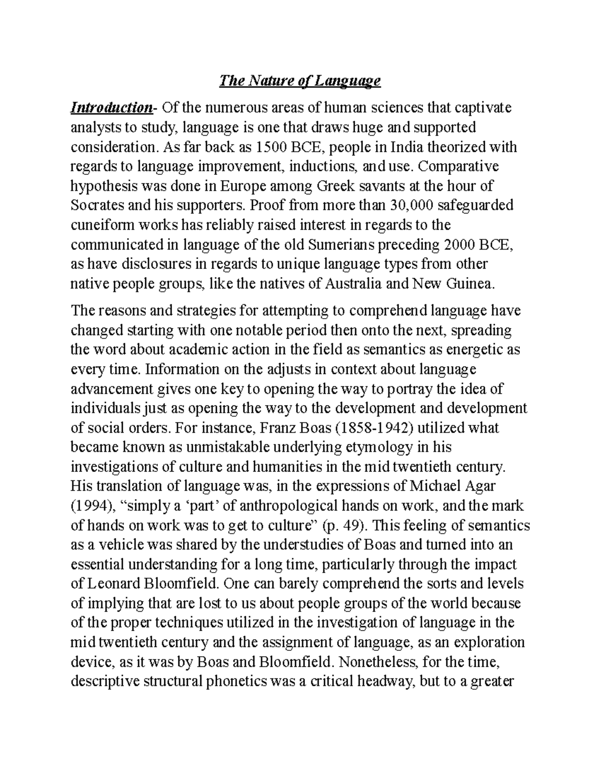 The Nature of Language - Lecture notes 9 - The Nature of Language ...