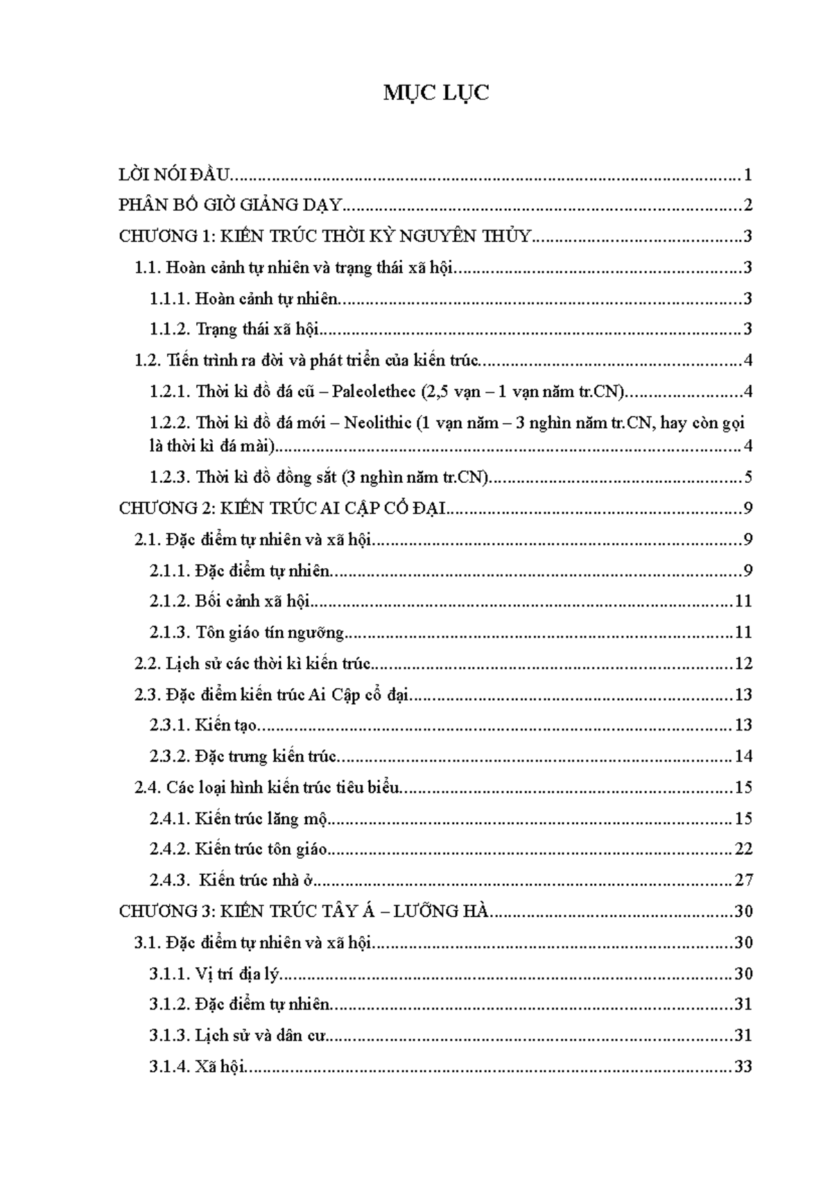 Giao Trinh Lsktpt - MỤC LỤC LỜI NÓI - Studocu