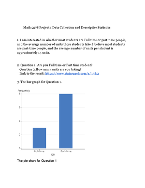 Project #2 Math 227 S - Math 227 Project 2 Exploring relationships ...