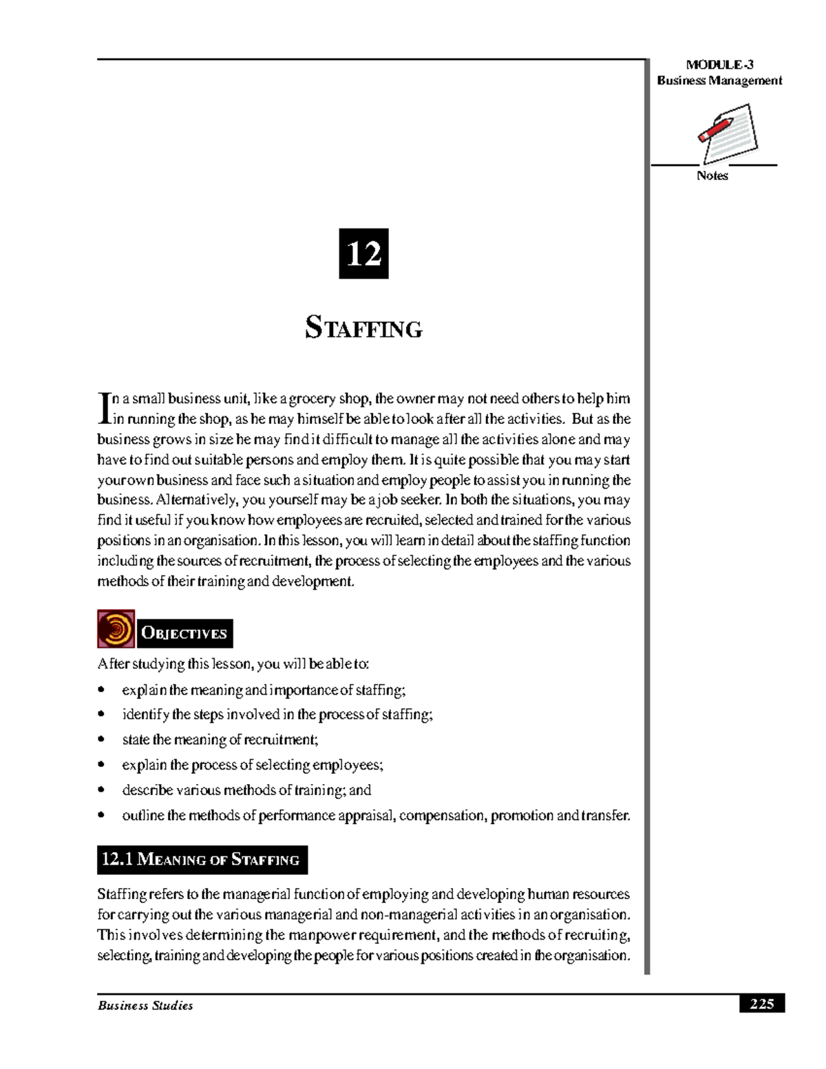 319EL12 - Bhjjbv - Business Studies 225 Notes Business Management 12 ...