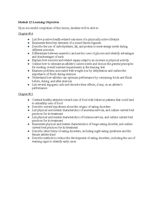 Module 6 Learning Objectives - Module 6: Learning Objectives Upon ...