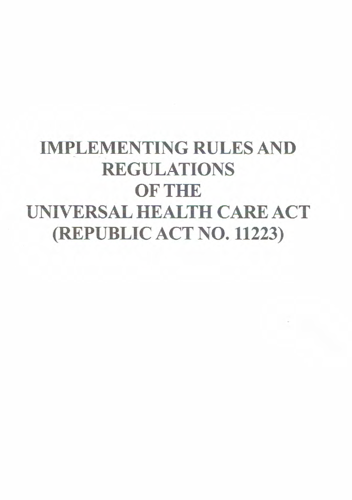 UHC-IRR Signed - uhc - IMPLEMENTING RULES AND REGULATIONS OF THE ...