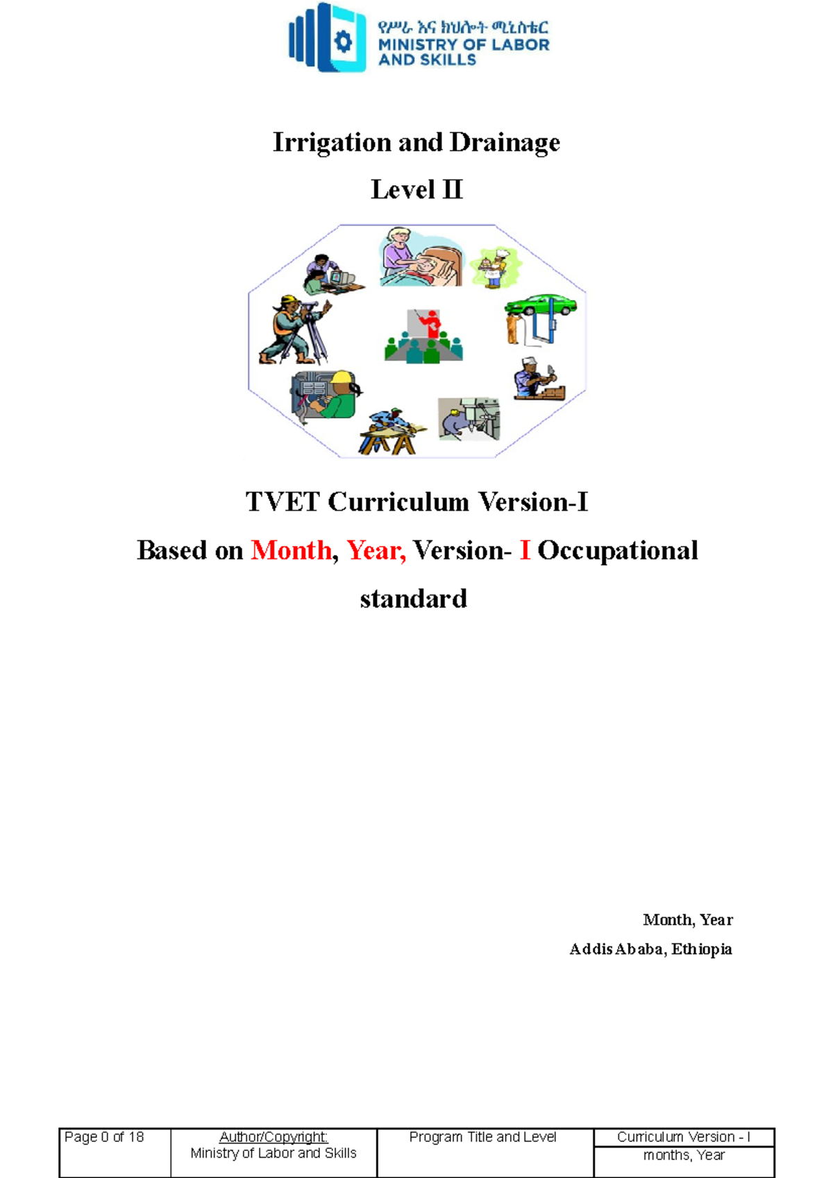 1-Curriculum Tamplate - Irrigation and Drainage Level II TVET ...