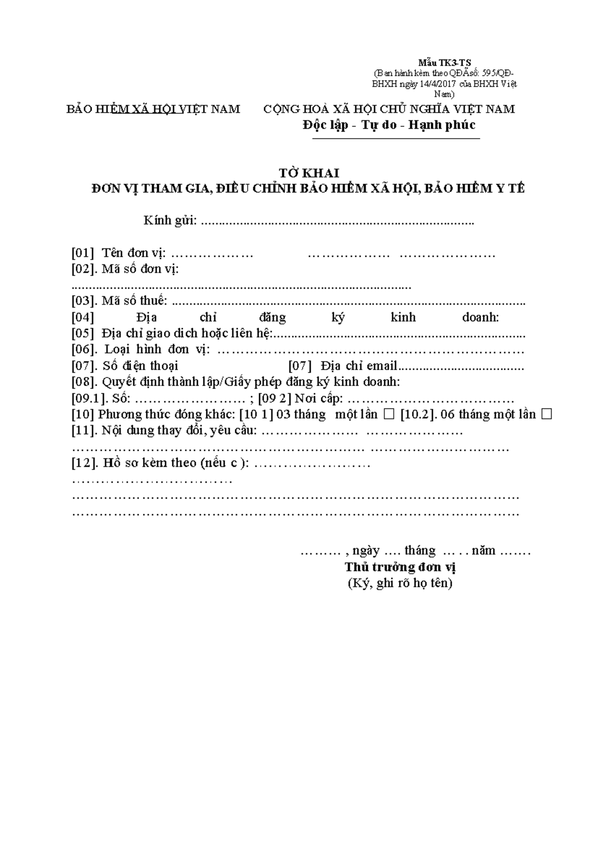 Mẫu TK3 - TS co huong dan - bieu mau - Mẫu TK3-TS (Ban hành kèm theo ...