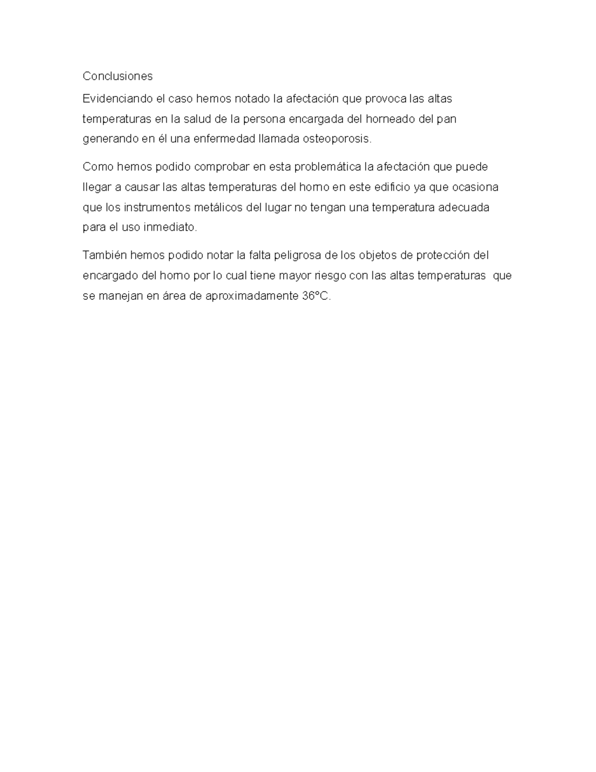 Conclusiones que se deben de sacar para - Conclusiones Evidenciando el ...