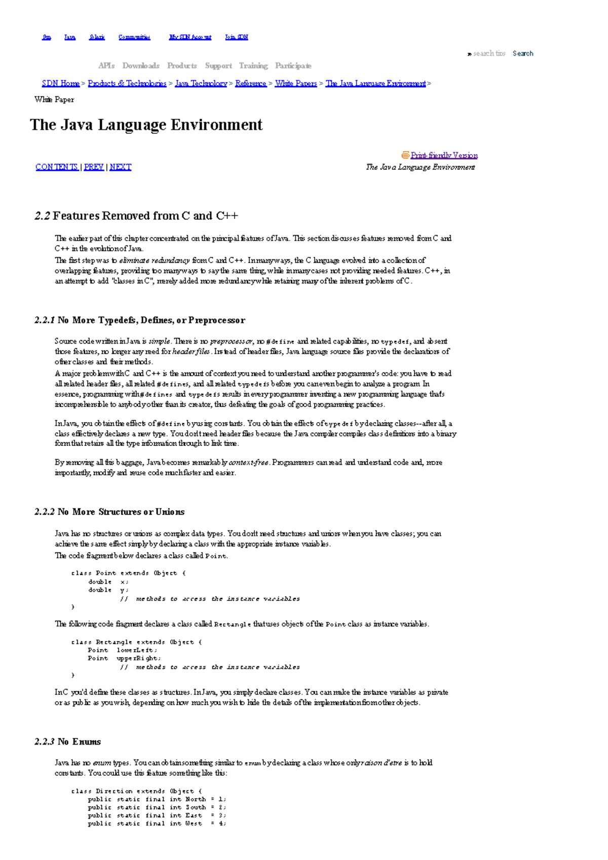 Appendix 01 Java Language Environment - Sun Java Solaris Communities My ...