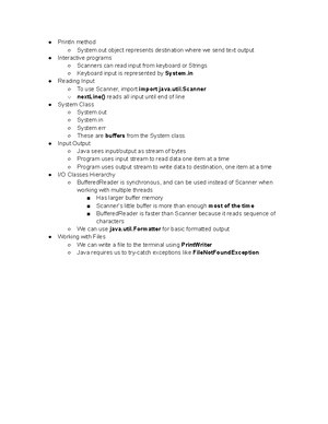 Classes & Objects - Lecture notes - String Review " Java Strings are ...