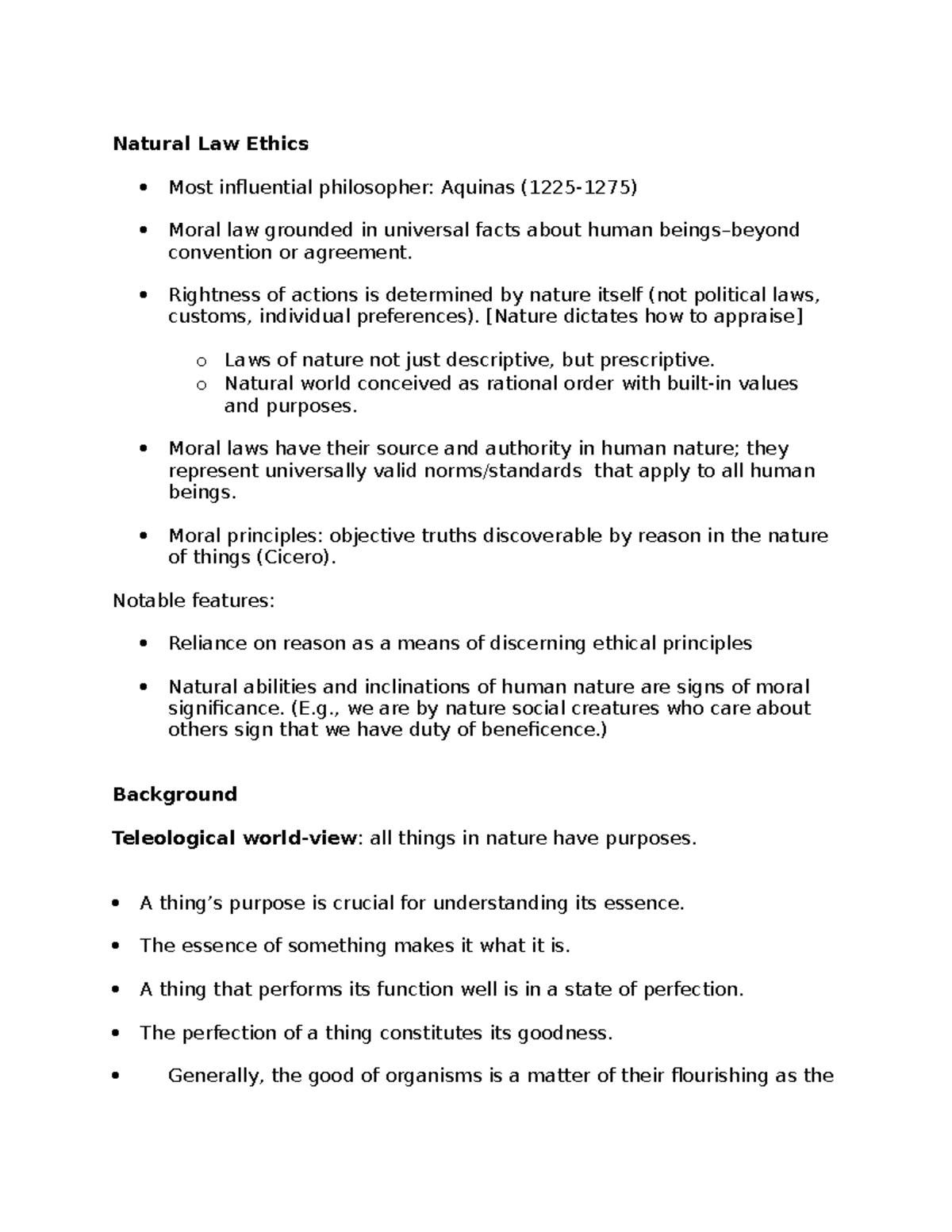 Natural Law Ethics Spring 2016 - Natural Law Ethics Most influential ...