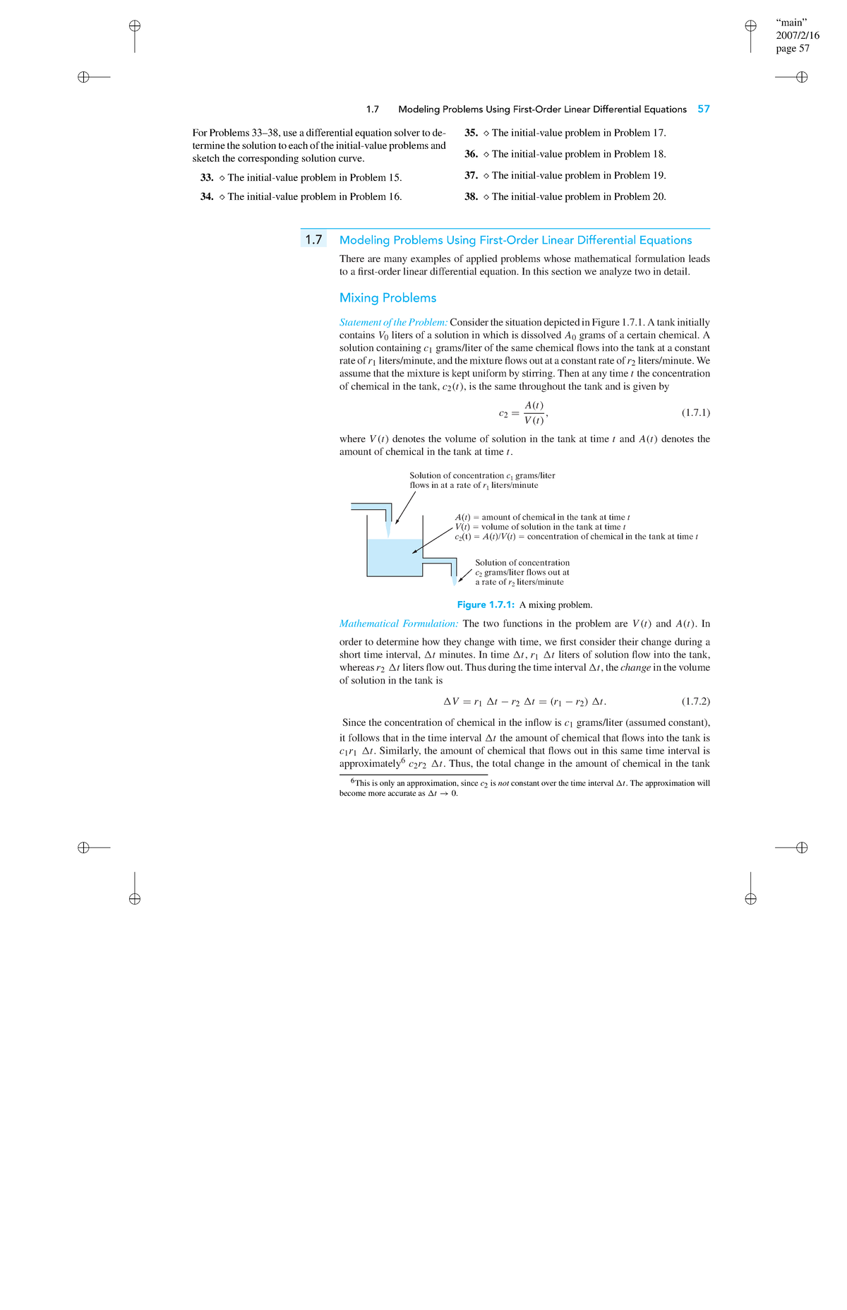 Mixing Problem Maths - 2007/2/ page 57 1 Modeling Problems Using First ...