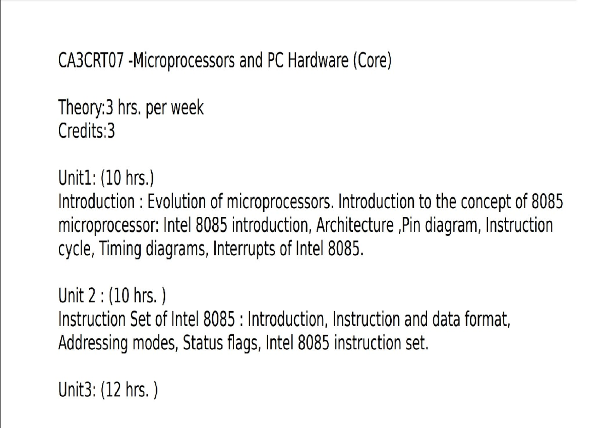 Microprocessor Module 1 & 2 - (ix) Left shift, Rotate left, Rotate ...