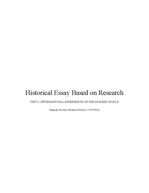 IA3 - Exemplar - Essay - 171634 Modern History 2019 v1. IA3 high-level ...