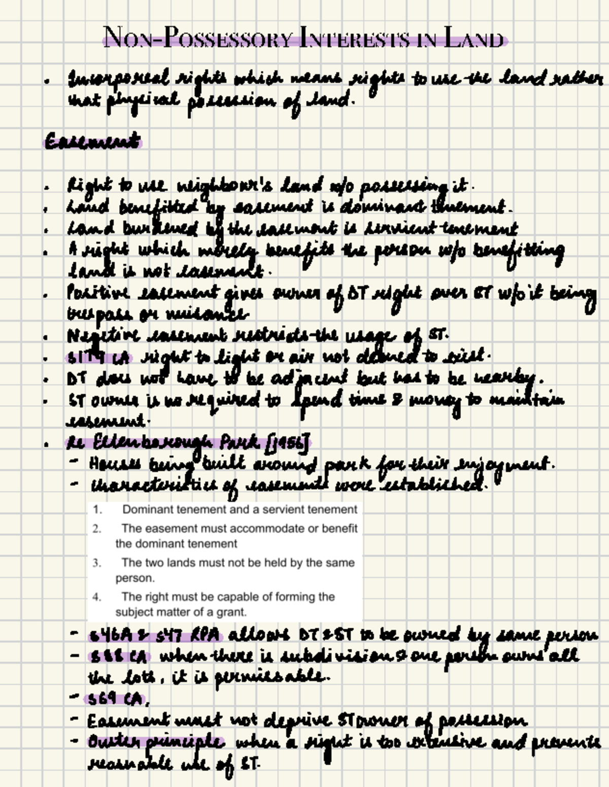 Creation and transfer of property rights - INTERESTS IN LAND ...