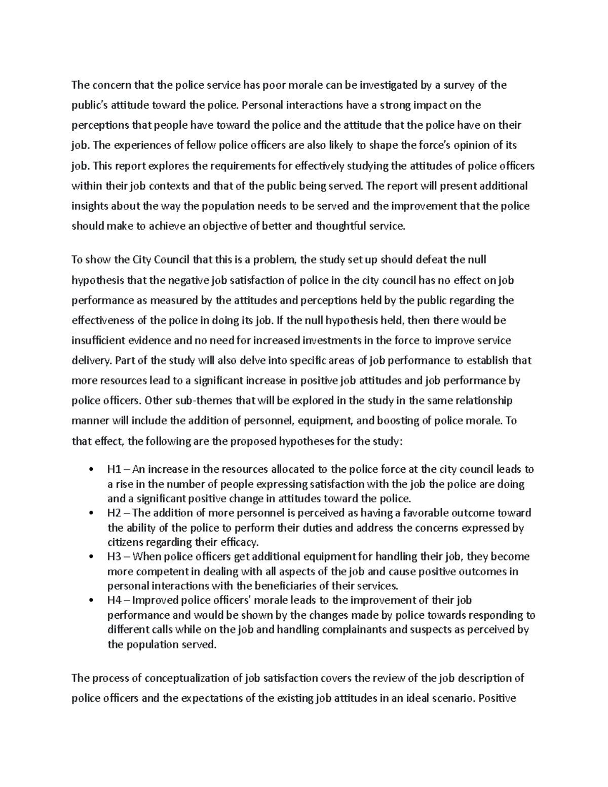 The process of conceptualization of job satisfaction - The concern that ...